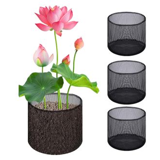 Generico K&ouml;rbe f&uuml;r kleine Teichpflanzen, 4 atmungsaktive Beutel f&uuml;r Wasserpflanzen, Pflanzk&ouml;rbe f&uuml;r Hyazinthen, f&uuml;r Gartenteich, Balkon, Aquarium, Innenbereich