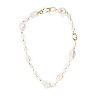 Jil Sander Femme, Accessoires, Blanc, Taille: ONE Size Collier Orn&eacute; de Perles