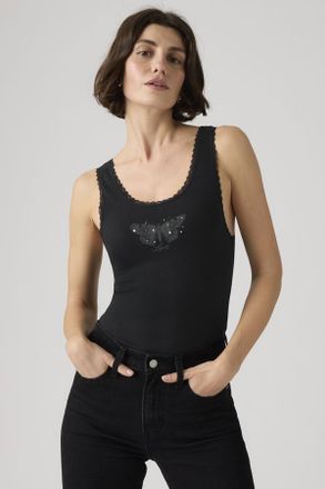 Levi's Graphic Tanktop aus Spitze - Damen - Schwarz / Schwarz
