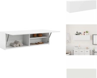 vidaXL Bad-Wandschrank Weiß 100x25x30 cm Holzwerkstoff - Bad-Wandschrank - Bad-Wandschränke - Bad-Hängeschrank - Hängeschrank Bad