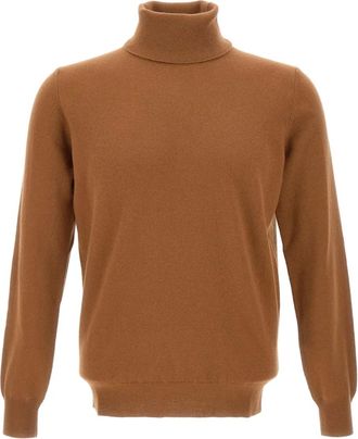 KANGRA pull nervuré à col roulé - Marron