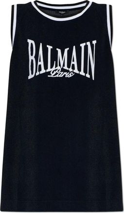 Balmain Homme, Tops, Noir, Taille: M Top de plage avec logo brod&eacute;