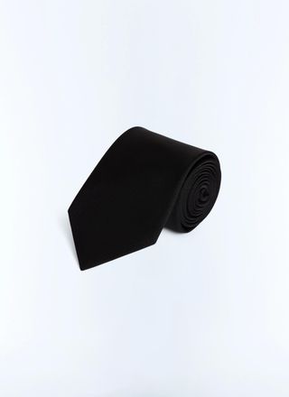Fursac Cravate en soie unie - Taille Unique - Homme
