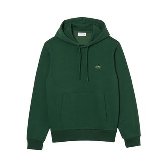 Lacoste Brushed Cotton Hoodie - - Sweatshirts & Hoodies - Herren - Gr&uuml;n - L