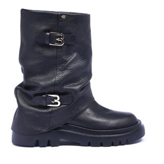 Baldinini Tumbled Leather Ankle Boot - - Shoes - Damen - Schwarzk - 38 1/2 EU
