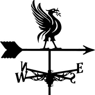 Generic Schwarze Wetterfahne aus Metall Zur Anzeige der Windrichtung Im Au&szlig;Enbereich f&uuml;R Hof Garten Bauernhaus Scheune Schuppen oder Terrasse(A1)