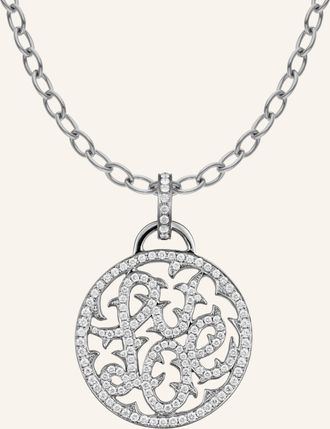 Cada Cada Kette Medium Floral Love silber