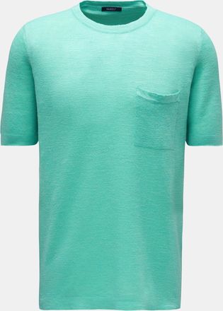 04651/ Herren - Feinstrick-Kurzarmpullover Linen Knit Tee pastellgrün