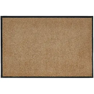 HOMCOM Fu&szlig;matte, Schmutzfangmatte, Fu&szlig;abtreter, T&uuml;rmatte, Sauberlaufmatte, waschbar, pflegeleicht und strapazierf&auml;hig, Beige, 150 x 90 x 0,7 cm - Homcom