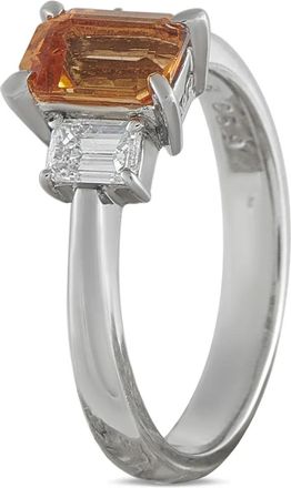 Luxury Bazaar diamond and imperial topaz ring - Silber