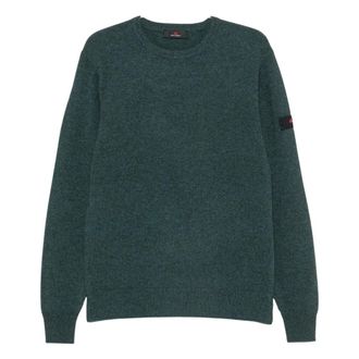 Peuterey Rundhals-Pullover mit Logo - - Knitwear - Herren - Gr&uuml;n - M