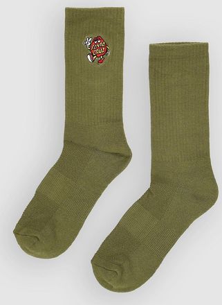 Santa Cruz Dot Guy Socks deep olive