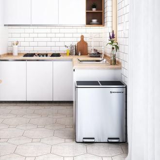 Songmics home24 Mülleimer Montferrat III 59 x 65 x 32cm Silber/Silber