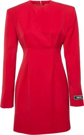 Versace robe en laine vierge - Rouge