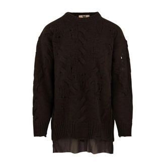 Aniye By Tina Maxi-Pull Pullover - - Knitwear - Damen - Braun - XS