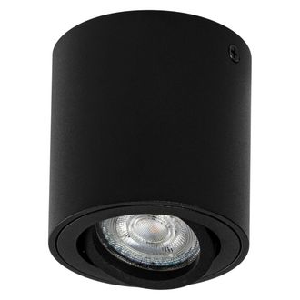 Osram Spot Surface Round Deckenaufbauspot, schwarz, mit GU10 Sockel, kann mit einfacher oder smarter Lampe best&uuml;ckt werden, flexibler Ausstrahlwinkel, Schut