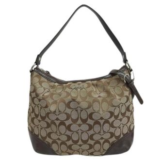 Coach Pre-owned Canvas Shoulder Bag - - Pre-owned - Damen - Braun - ONE SIZE