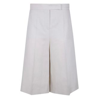 Max Mara Femme, Shorts, Beige, Taille: 42 FR Pantalon Bermuda Kaki en Lin