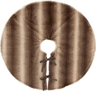 F&eacute;&eacute;ric Lights & Christmas Atmosphera - Tapis de Sapin Effet Fourrure Marron d90cm