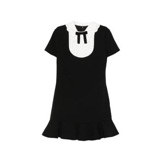 Self Portrait Ruffled Bow-embellishment Mini Dress