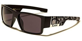 Locs lunettes de soleil urbain mode ville habill&eacute; femmes hommes 8LOC91085 (motifs skull t&ecirc;te de mort)