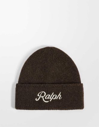 Polo Ralph Lauren Beanie mit gro&szlig;em Logo in Marineblau