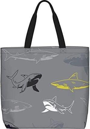 Generic Sac Fourre-Tout Grenouill&egrave;re Grise Requin Fourre Tout Personnaliser Pliable Sacs &Agrave; Main, Pour &Eacute;cole, Voyage, Burea, Shopping