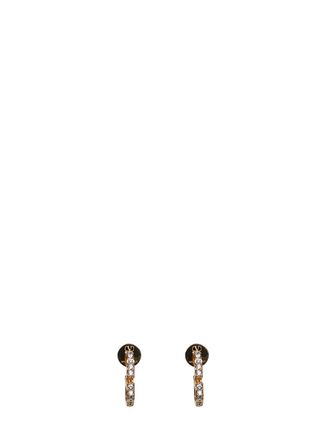 Valentino Garavani Womens Hoop Earrings Vlogo Signature Gold Brass
