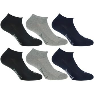 Lonsdale Invisible Fresh 6 Paar Sneakersocken, Baumwolle von ausgezeichneter Qualit&auml;t mit Piquet-Herstellung (Blau, Schwarz, Melange Grau, 39-42)