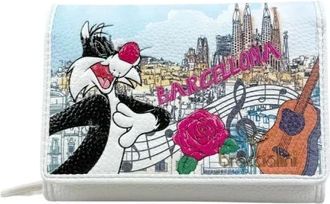 Braccialini Femme, Accessoires, Multicolore, Taille: ONE Size Cartoline Wallet Barcellona