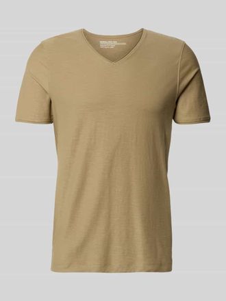 Mc Neal T-Shirt mit V-Ausschnitt und Rollsaum