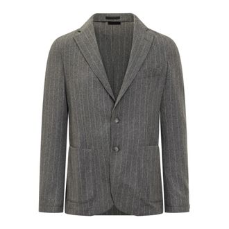 HUGO BOSS Slim-Fit-Blazer aus gestreiftem Stretch-Flanell - - Jackets - Herren - Grau - 2XL