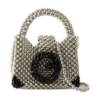 Germanier Womens Beaded Bag Beads Silver Others Handbags-purses