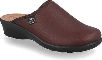 FLY FLOT | Trendy Woman, Chaussons pour femme en cuir synth&eacute;tique sup&eacute;rieur en microfibre &eacute;lastique, semelle int&eacute;rieure en cuir anti-choc, Prune, 39 EU