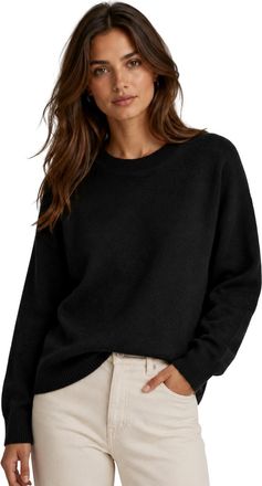 Vero Moda Jack Emily Pullover Top f&uuml;r Damen, Jerseyware (Schwarz)