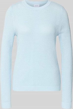 Vila Strickpullover mit gerippten Abschl&uuml;ssen Modell dalo