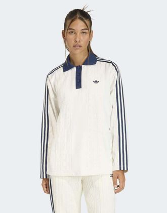 adidas Originals Winterised - Maillot de football &agrave; manches longues - Blanc cass&eacute;