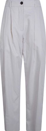 STUDIO NICHOLSON Casual Hose - Wei&szlig;