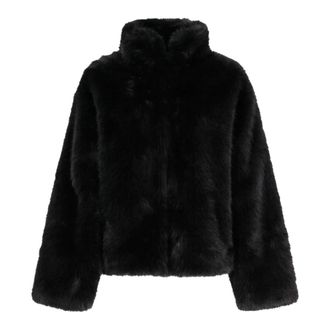 Silvian Heach Veste en fausse fourrure Unnat - Femme - Vestes - Noir - Taille: 42 FR