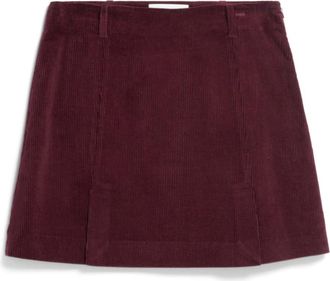 Armedangels Damen Webrock aus Bio-Baumwoll Mix ZALAIAA Corduroy Regular Fit Dark Cranberry