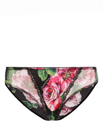 Dolce & Gabbana culotte DNA à fleurs - Noir