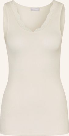 Hanro Top Woolen Lace Mit Merinowolle Und Seide weiss