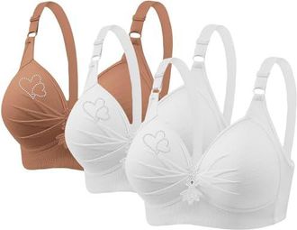 Generic Soutien-gorge sans armatures pour femme Push Up sans coutures confortable maintien solide Soutien-gorge élégant Bords ondulés Minimaliste Bustier Resp