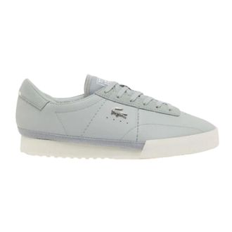 Lacoste Aura Sneaker f&uuml;r Damen, Leder, Gerippte Sohle (Grau/Wei&szlig;)