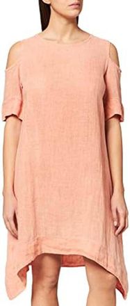 Bonateks Damen Faded with Medium Length, Round Collar and Open Shoulders Casual Dress, Mandarin, 38 EU