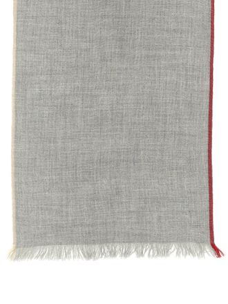 Brunello Cucinelli Mens Gray Virgin Wool Scarf