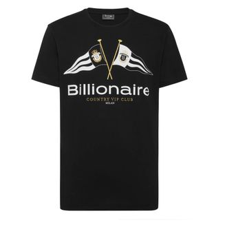 Billionaire Boys Club Homme, Tops, Noir, Taille: 4XL T-shirt Col Rond Flags