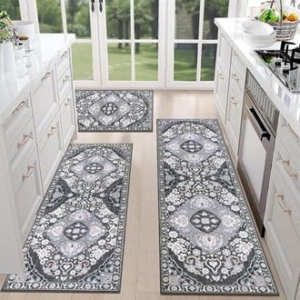 Generico Tapis de cuisine | Tapis de salle de bain boh&egrave;me confortables pour salon, couloir, chambre &agrave; coucher, salle de bain, terrasse, porche, buanderie, entr