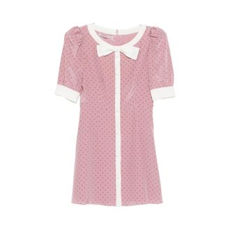 Alessandra Rich Polka-dot Hemdblusenkleid - - Dresses - Damen - Rosa - S