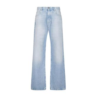 Balmain Hellblaue Straight-Leg Denim Jeans - - Jeans - Herren - Blau - W32